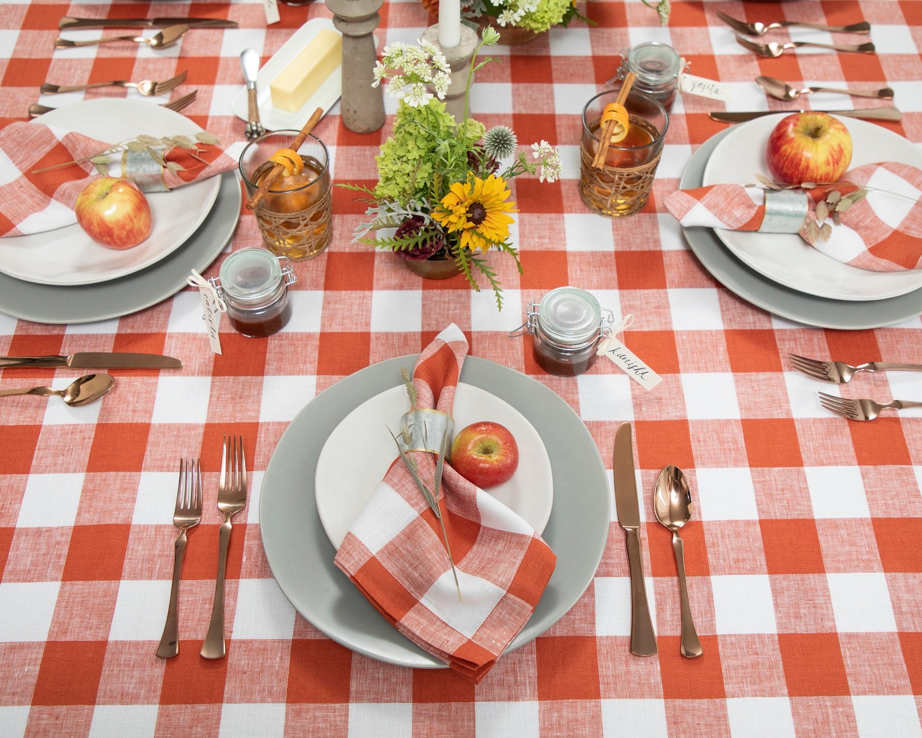 Shop Stylish Buffalo Check Table Linen at Solino Home for Your Table Decor