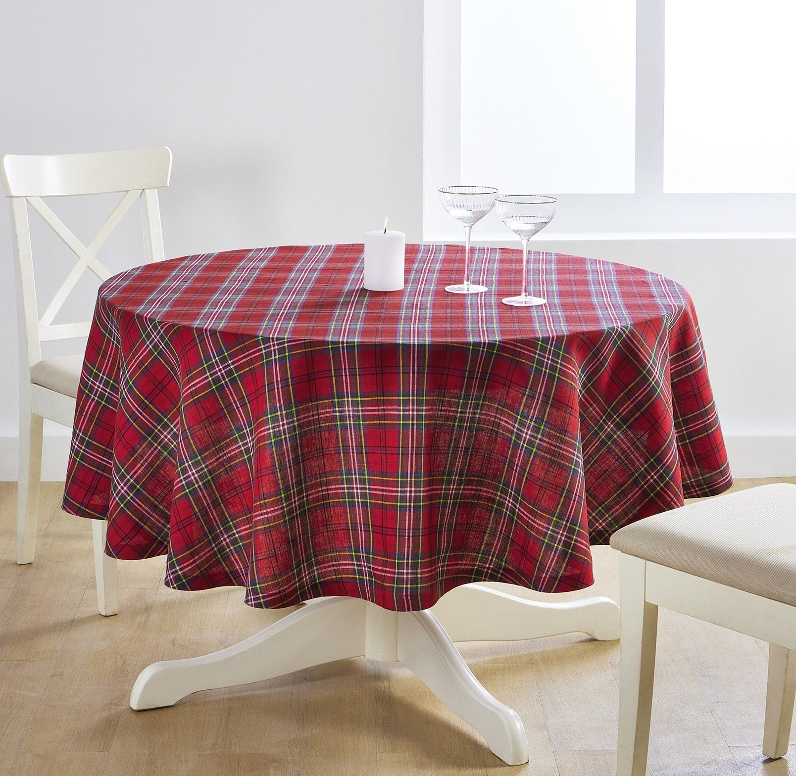 Solino Home Round Tablecloths - 100% Pure Linen Table Cloths