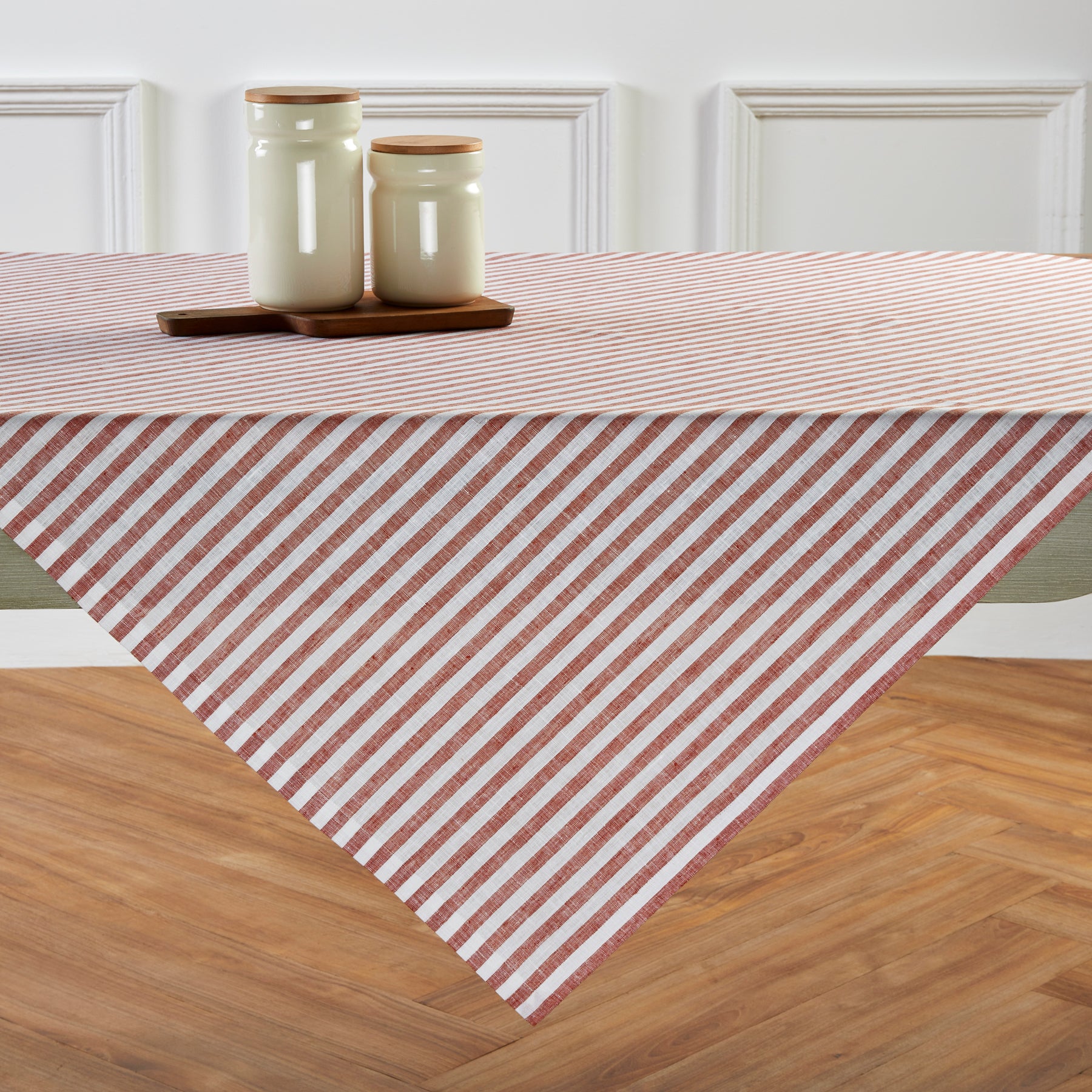 Amalfi Stripe Linen Tablecloth | Solino Home