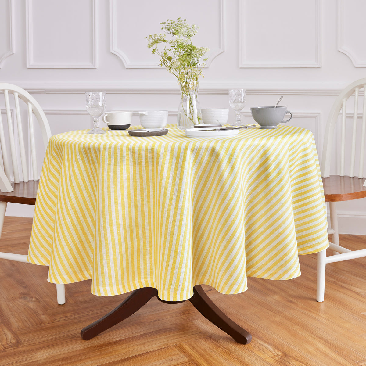 Amalfi Stripe Round Tablecloth – Solino Home