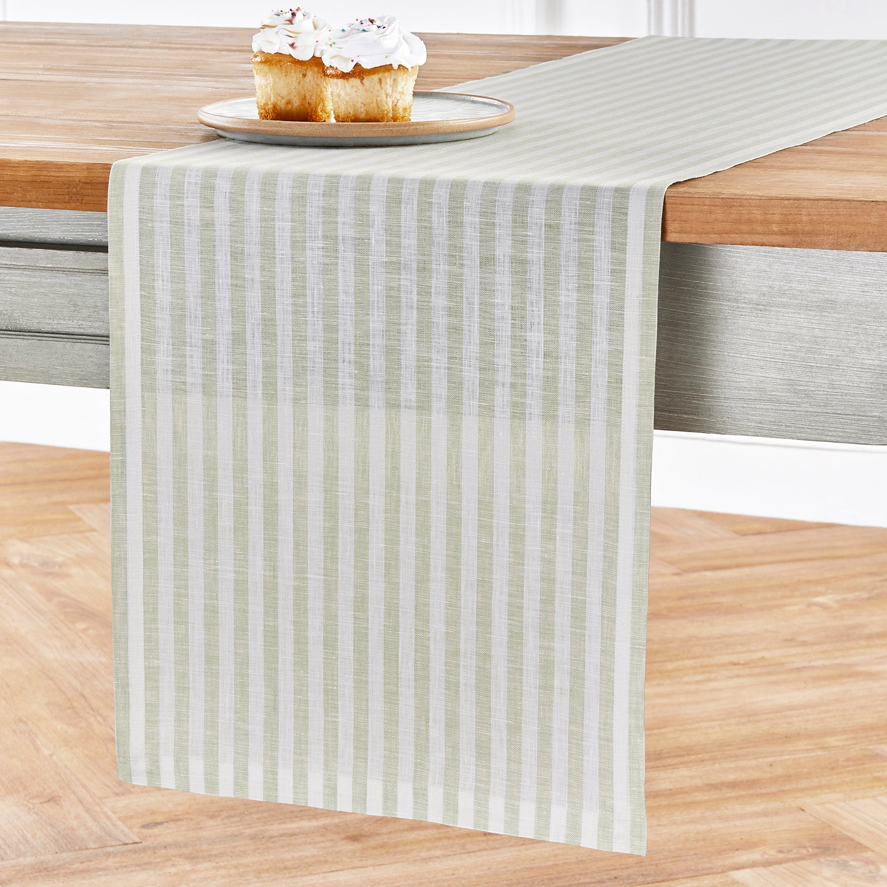 Amalfi Stripe Linen Table Runner | 100% Pure Linen | Solino Home
