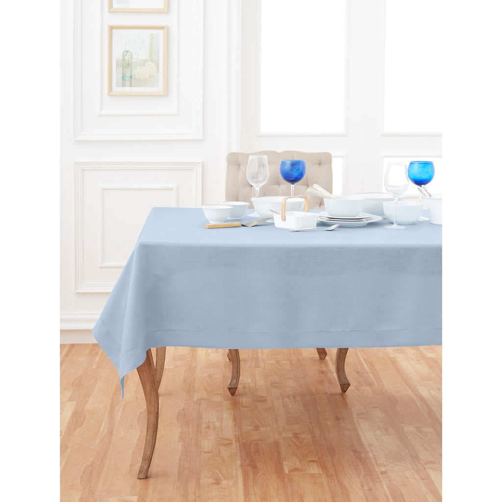 Classic Hemstitch Linen Tablecloth | 100% Natural Linen | Solino Home
